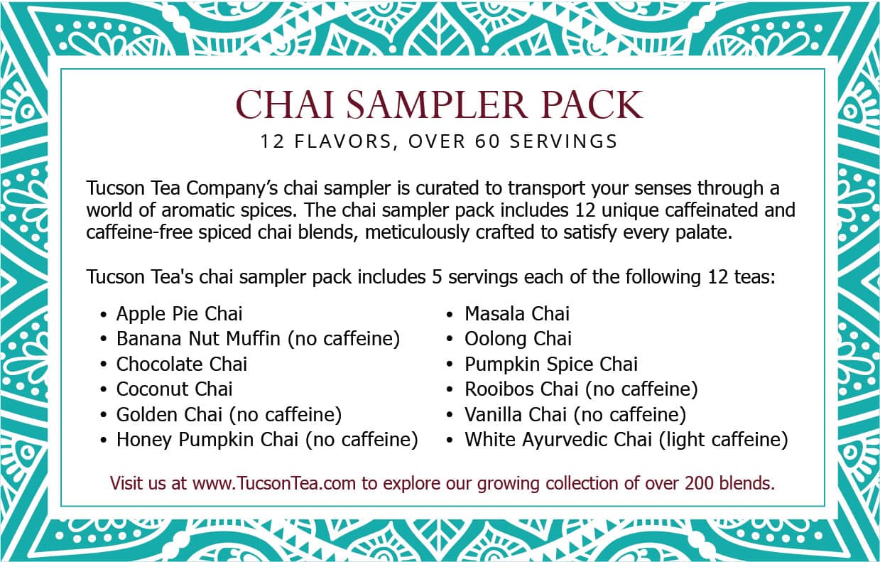 Chai Loose-Leaf Tea Sampler Gift Set - 12 Unique Chai Blends – Tucson ...