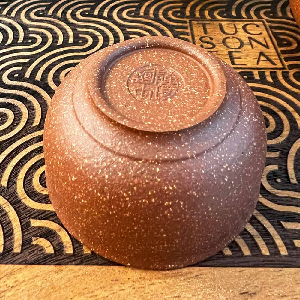 Yixing Clay Cloud Teapot with 2 cups (Orange/Red) – Tucson Tea Company